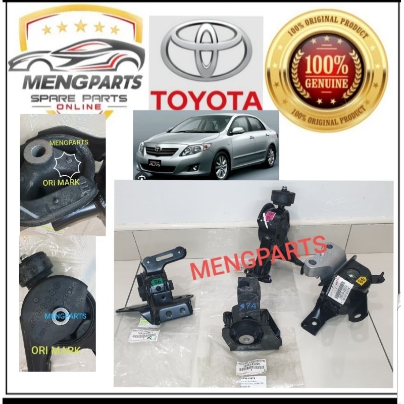 ORIGINAL TOYOTA ALTIS ZRE142 1.8 AUTO 2010Y-2013Y ENGINE MOUNTING SET ...