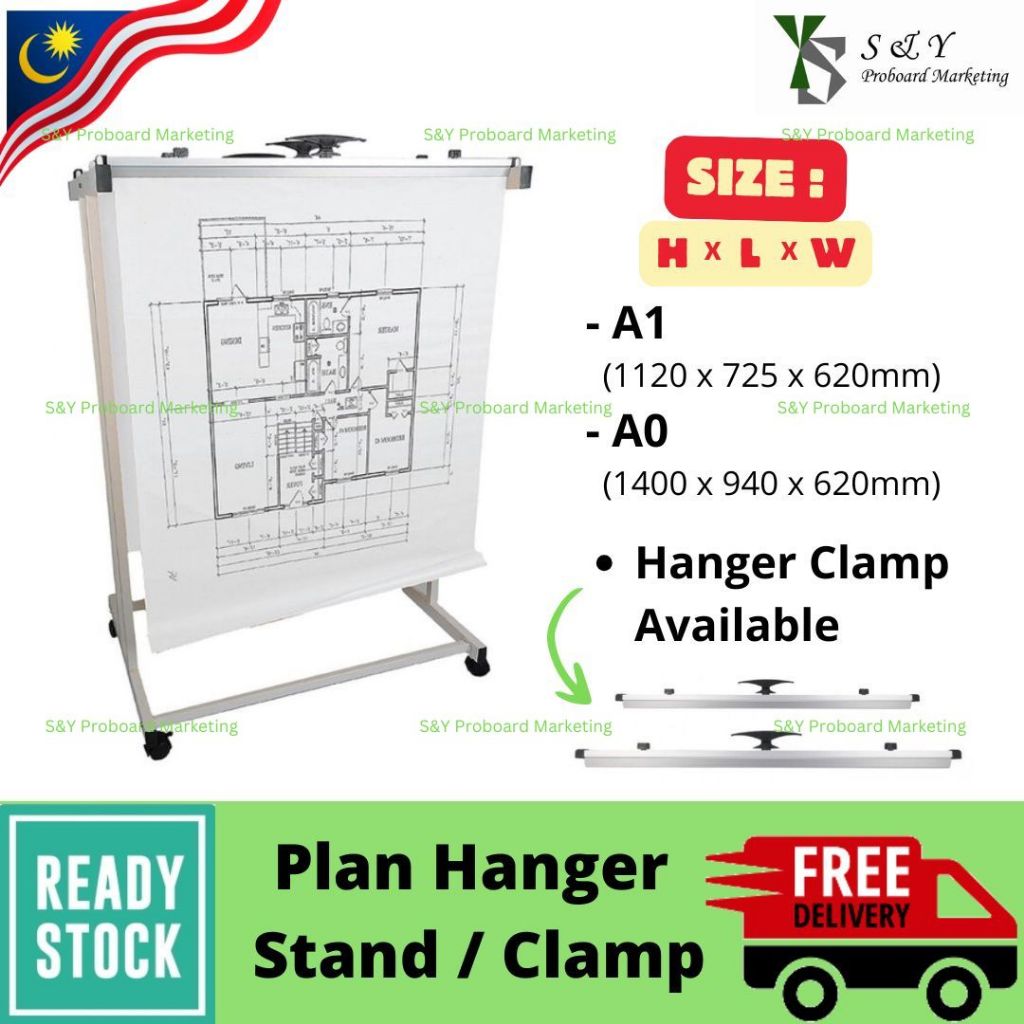 Penyangkut Pelan / Klip Penggantung Pelan / Plan Hanger Stand All Sizes ...