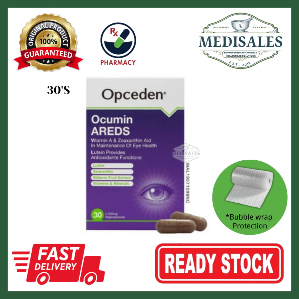 OPCEDEN OCUMIN AREDS 330MG x 30'S VEGECAPS (EXP 10/2027) | Shopee Malaysia