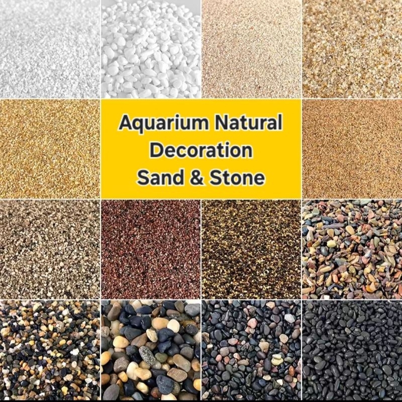 Aquarium Sand 1kg / Aquarium Decoration / pasir Aquarium / batu ...