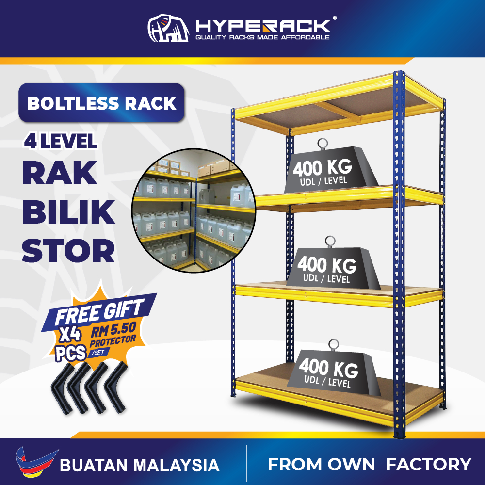 🐘[FREE SHIPPING] HYPERACK™️Boltless Rack Shelf Storage Rack Rak Dapur ...