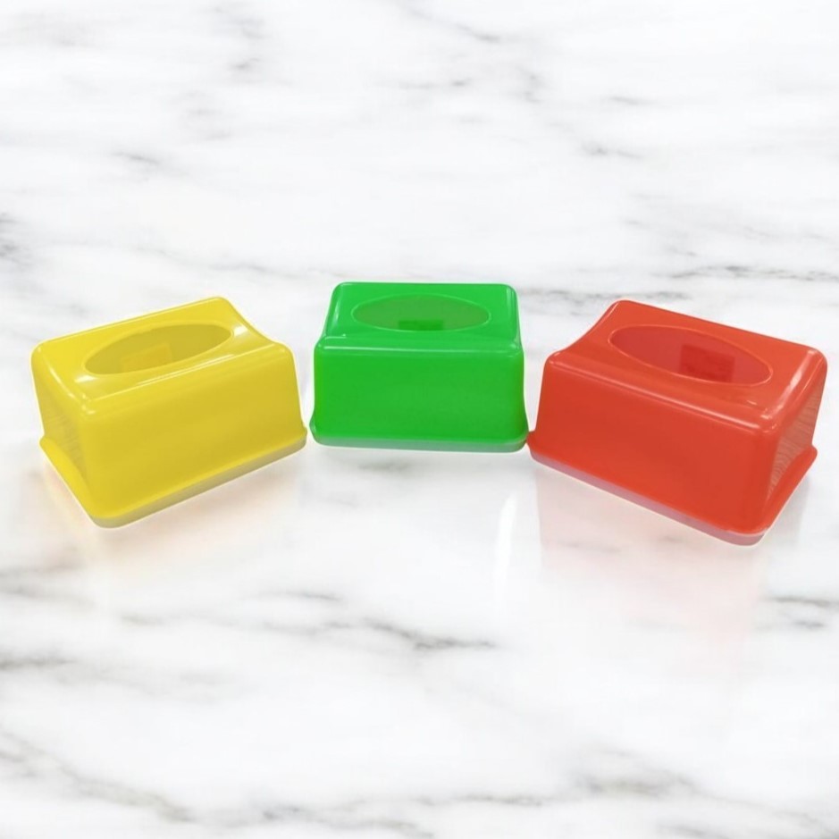 POP UP TISSUE PAPER DISPENSER YELLOW/RED/GREEN RESTAURANT/DINING TABLE ...