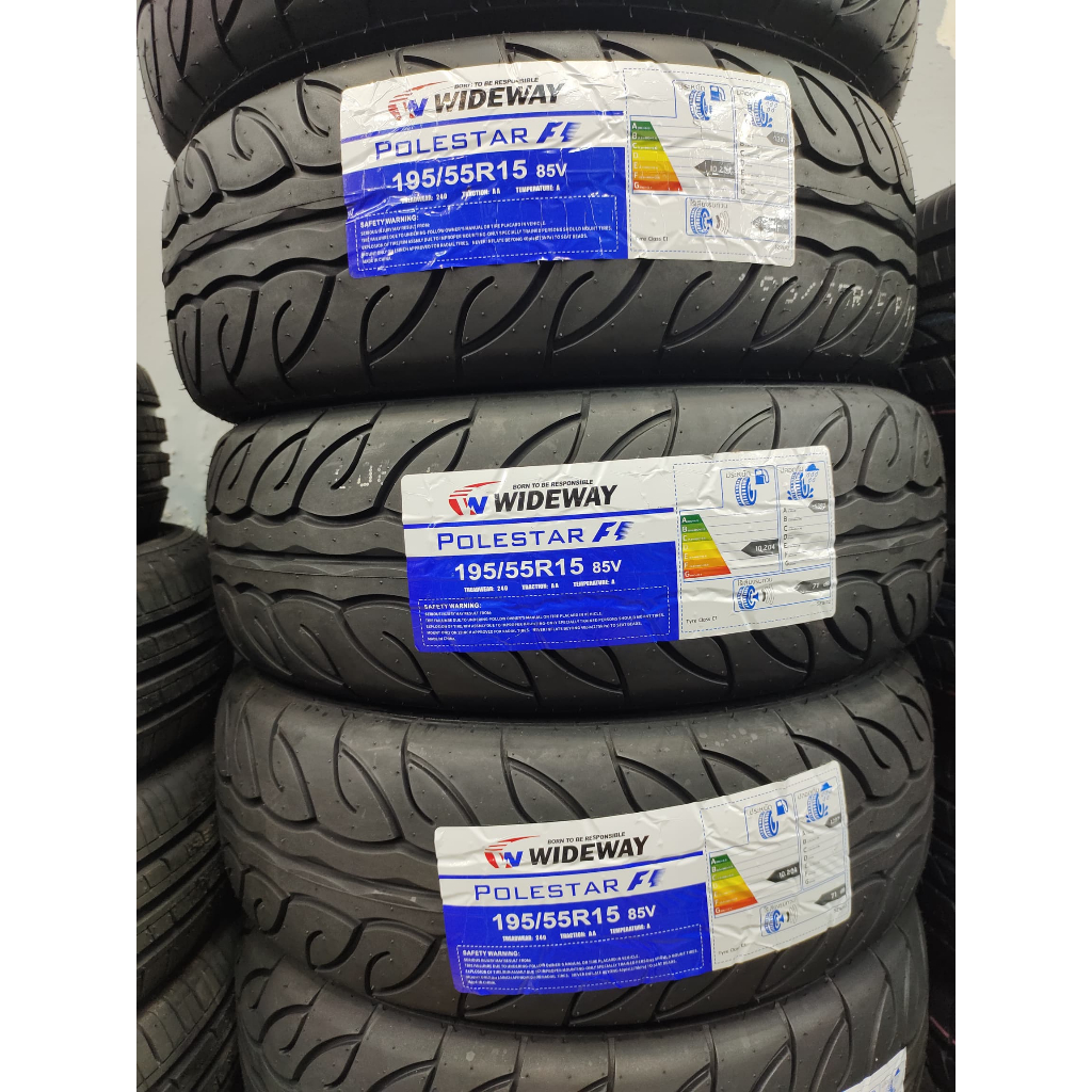 195/55/15 Wideway Polestar F1 Semi Slick Tyre (ONLY SELL 2PCS OR 4PCS ...