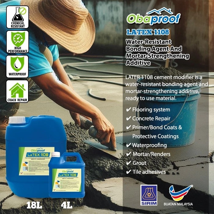 Latex 1108 4 Litre SUSU GAM BONDING AGENT CEMENT MODIFIER DIY ...