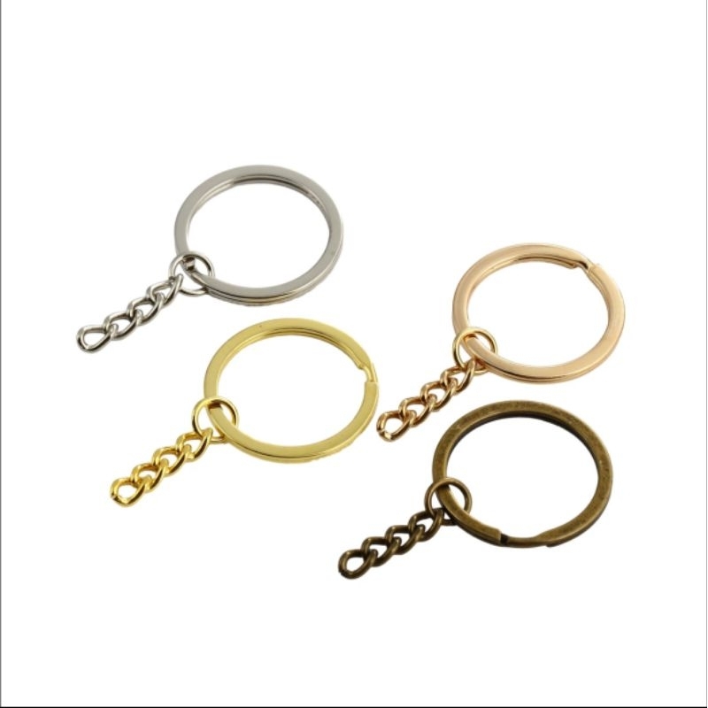 Keychains Key Rings Gantung Kunci Metal Keychain with Ring For DIY Use ...
