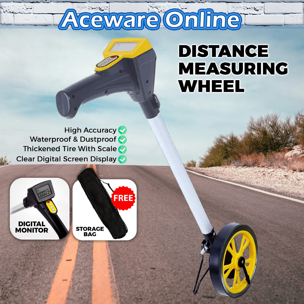 Digital Distance Roller Measuring Measurement Wheel LCD Screen Roller ...