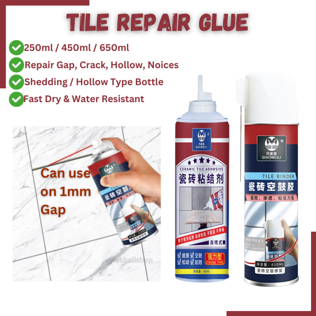 250/650ml Hollow Tiles Repair Ceramic Tiles repair glue paste Hollow ...