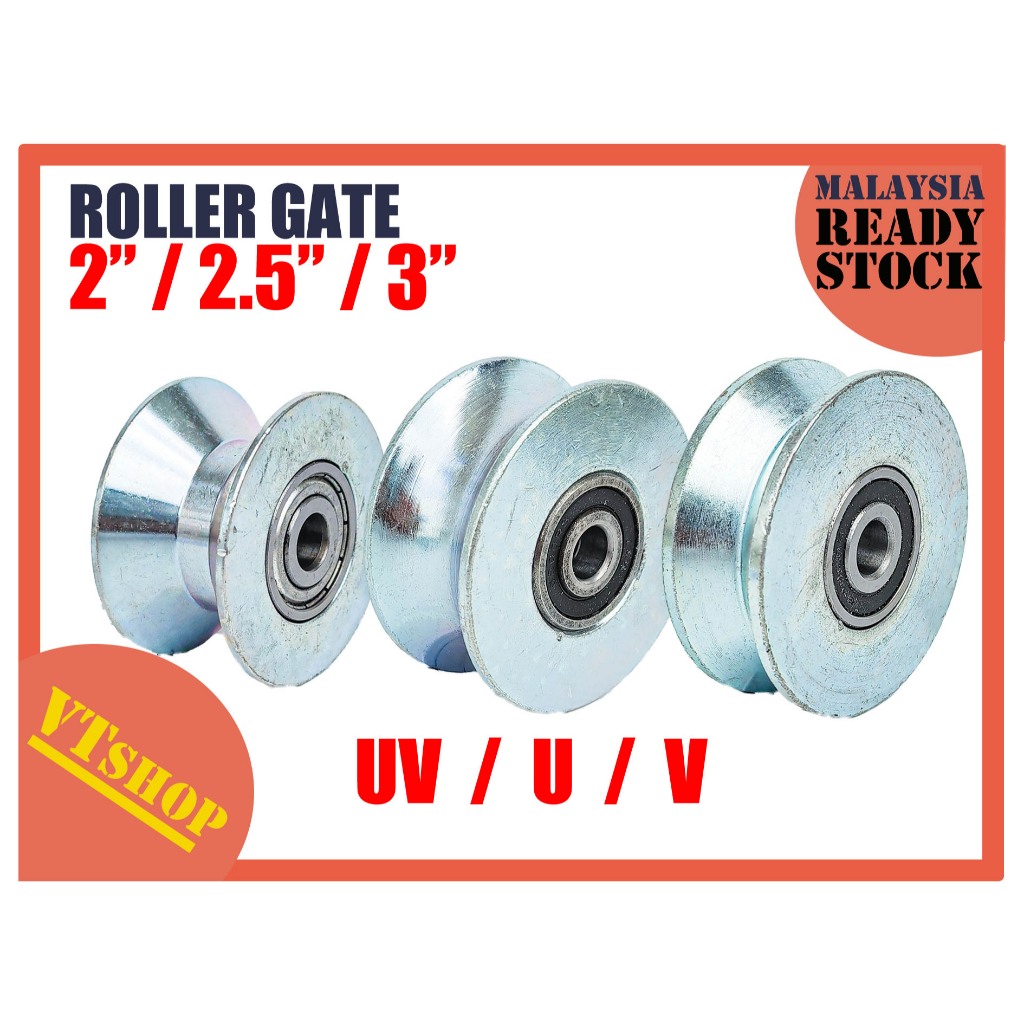 VTSHOP6889 ROLLER GATE with Bolt & Nut / RODA BESI PINTU GATE | Shopee ...