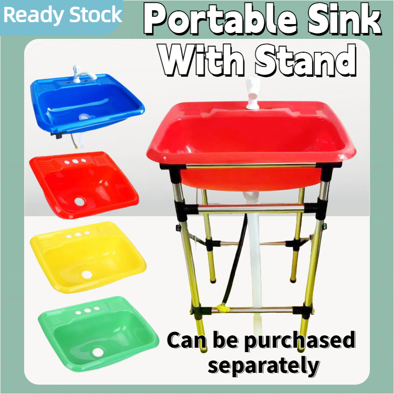 Plastic Basin with Foldable Stand Sinki Portable Kitchen Sinki Dapur ...