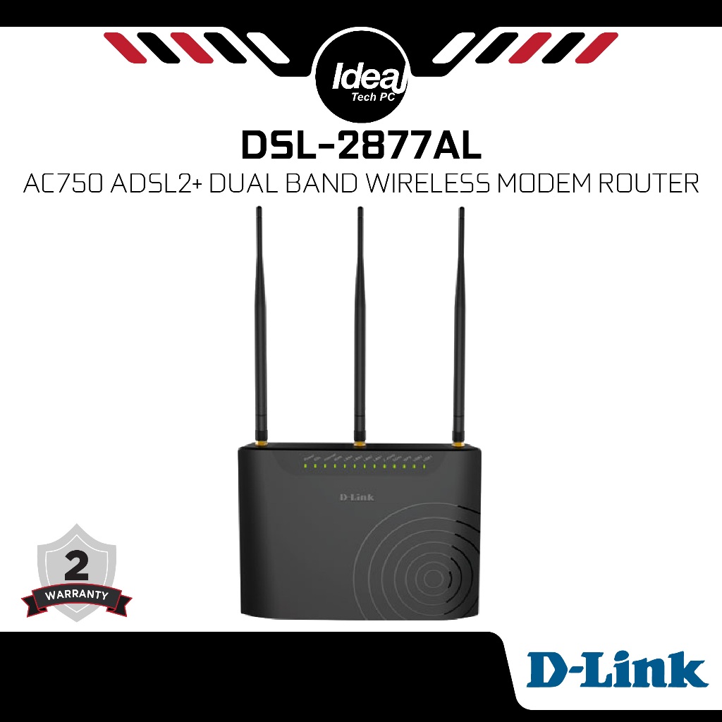 D-LINK DSL-2877AL | AC750 ADSL2 + DUAL BAND WIRELESS MODEM ROUTER ...