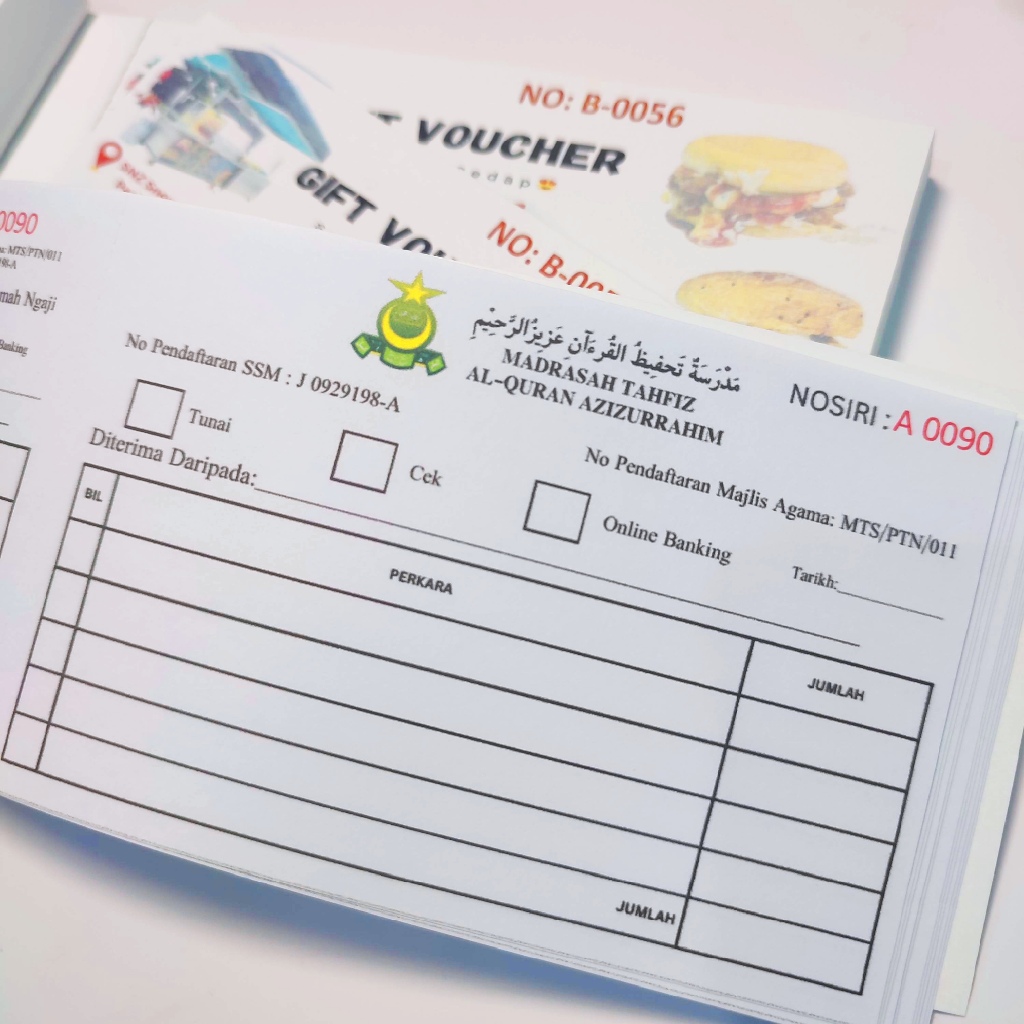 CUSTOM BUKU RESIT / RESIT PARKING / RESIT SEWA / RESIT HOMESTAY CETAK ...