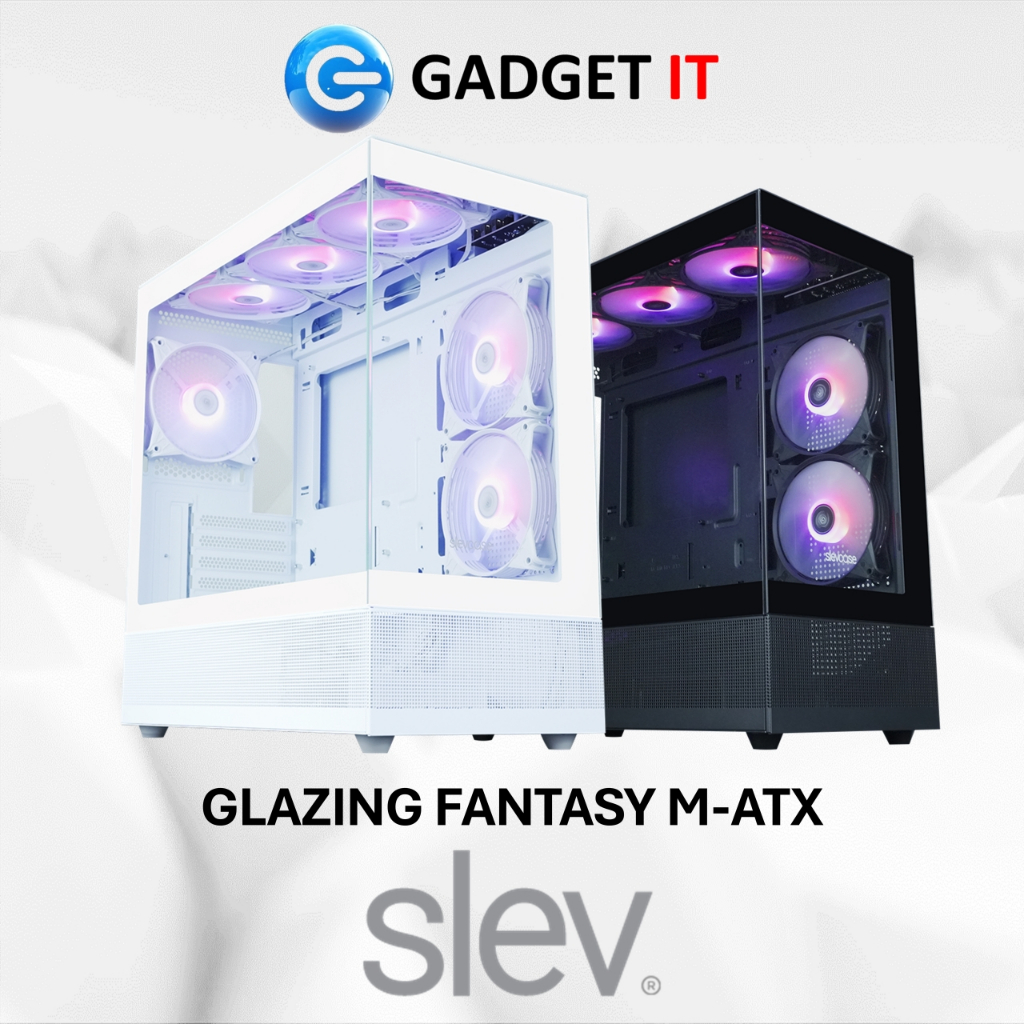 SLEV SLEVCASE GLAZING FANTASY MATX ARGB PC CASING | 4 ARGB FANS WITH ...