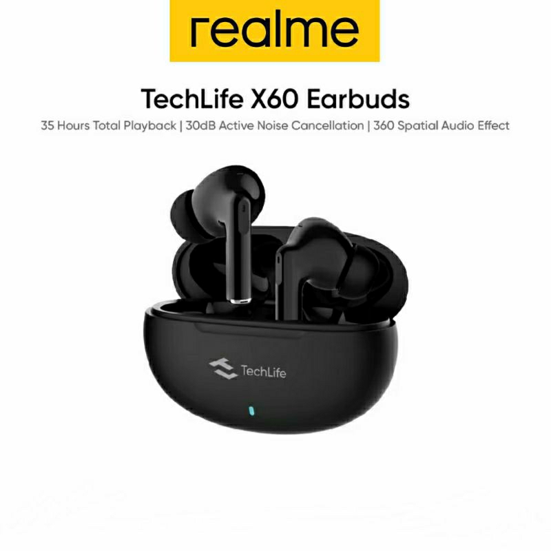 realme TechLife Wireless Earbuds TLWEB01 / X60 | Bass Boost | Low ...