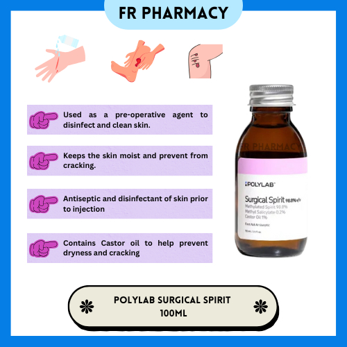 [PROMO] POLYLAB SURGICAL SPIRIT 100ML. EXPIRY DATE : 02/2025 | Shopee ...