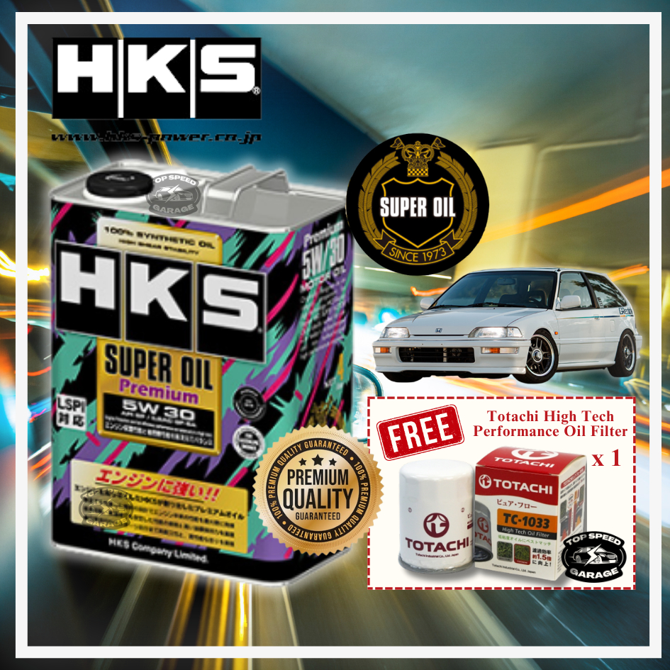 HONDA CIVIC EF/SH4 - HKS SUPER OIL Premium 5W30(API SP/ILSAC GF6A)FULLY ...