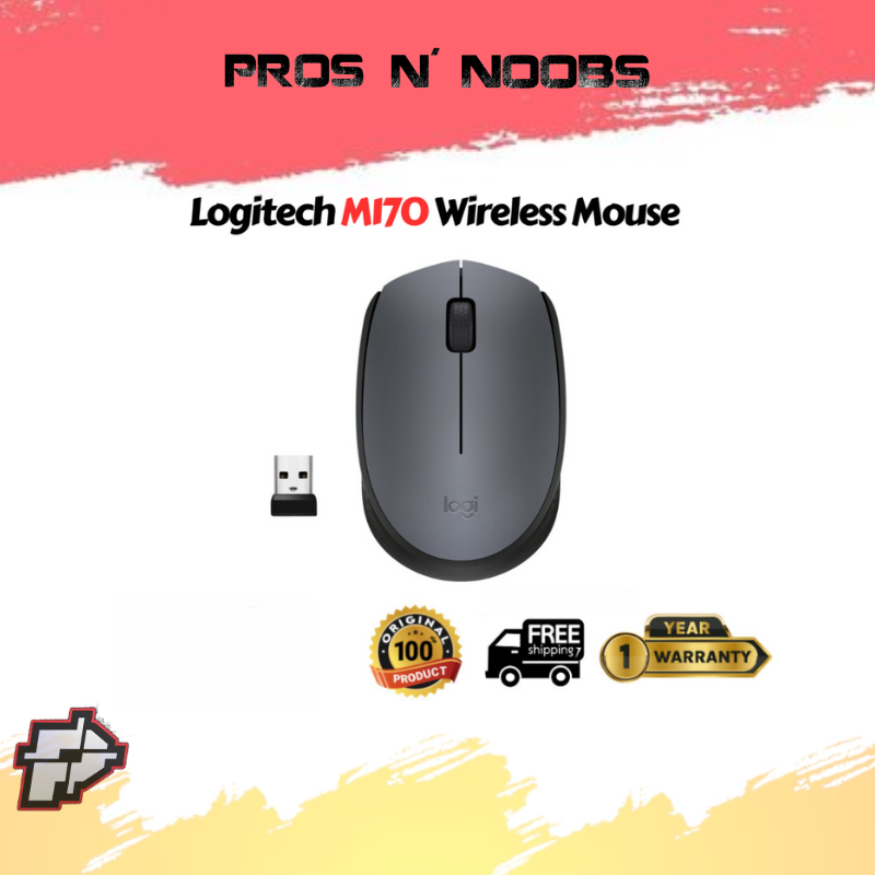Logitech M170 Wireless Mouse, 2.4 GHz with USB Nano Receiver, Optical ...