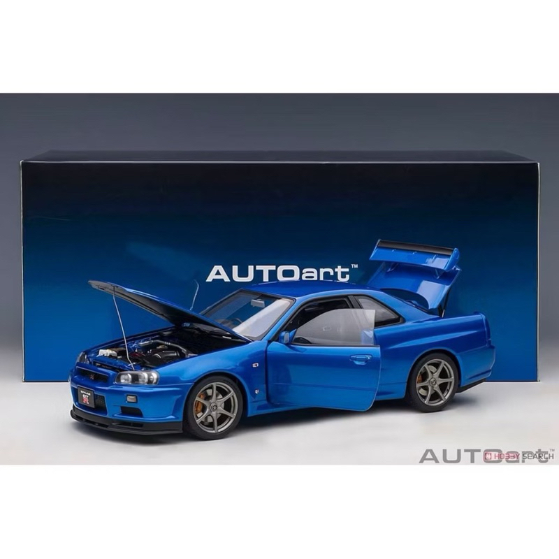 Autoart 1:18 Nissan Skyline GTR R34 V Spec II Bayside Blue | Shopee Malaysia