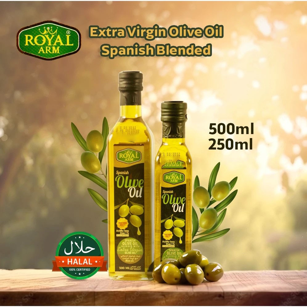 Minyak Zaitun | Royal Arm extra virgin olive oil & Spanish Pomace Olive Oil - 250ML/500ML زيت ...