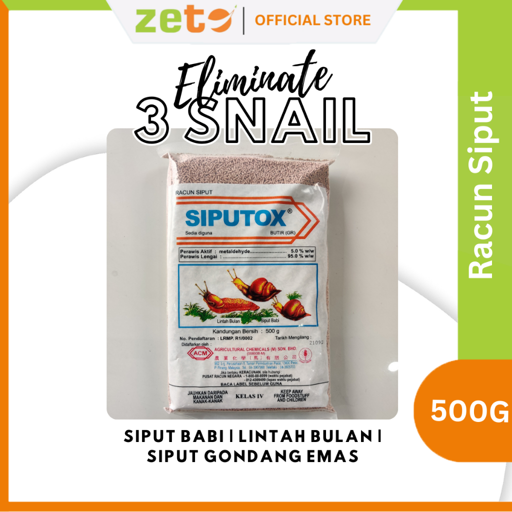 Racun Siput Siputox 500g Kawalan Tanduk Rintik Kerang Limau Afrika ...