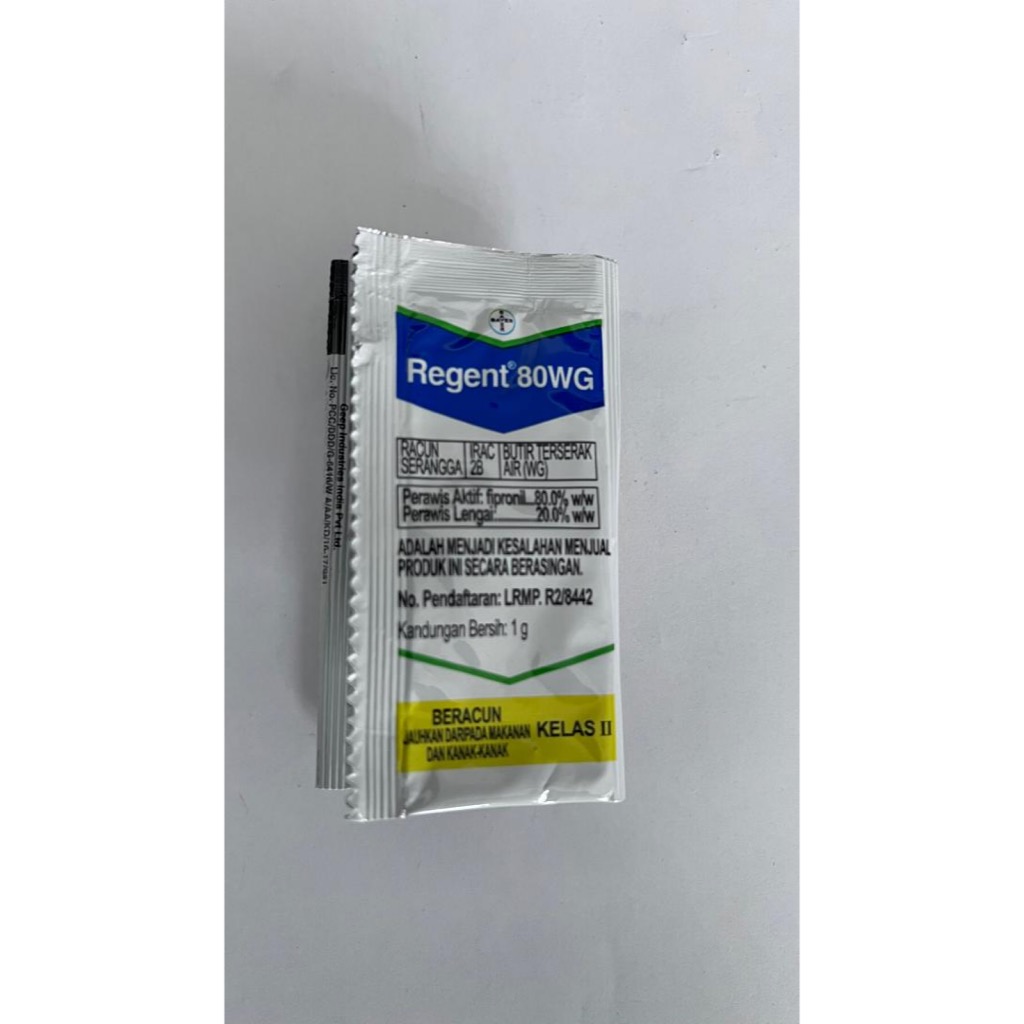 1GM Pack Regent 80WG Fipronil 80% Bayer Racun Serangga Anai Semut ...