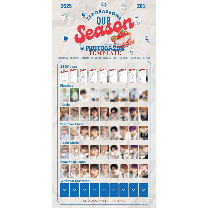 [PRE-ORDER｜READ DESCRIPTION] ZEROBASEONE (ZB1) 2025 Season's Greetings [ OUR Season ] —POB ...