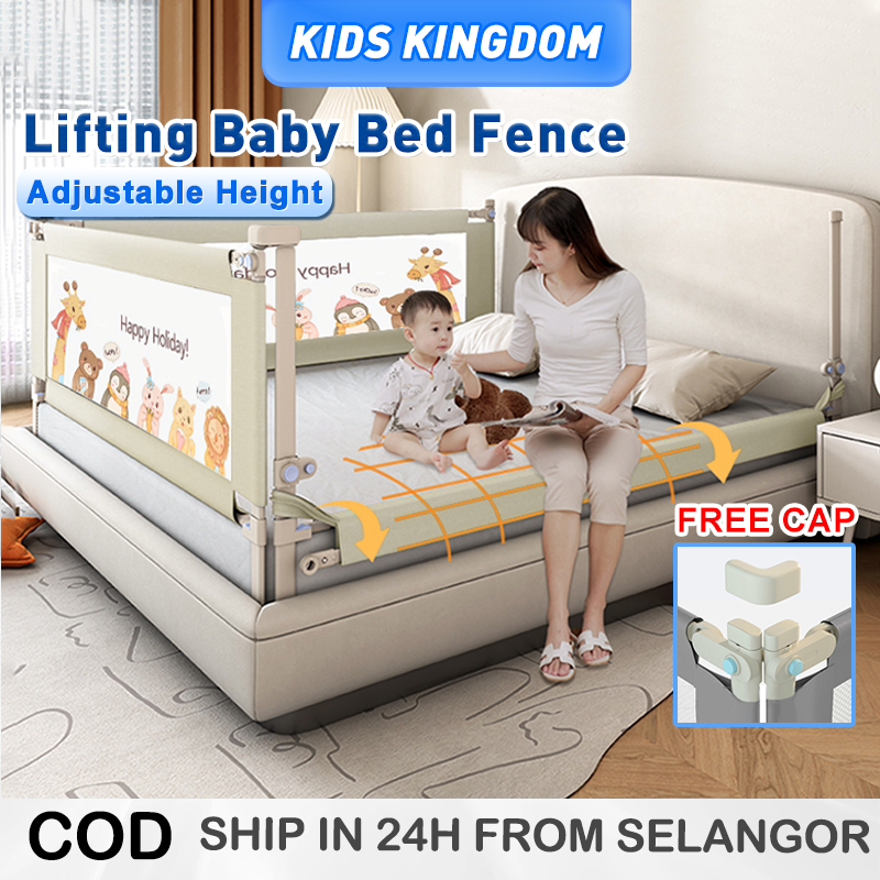 🔥9th Gen🔥Upgrade Lifting Baby Bed Fence Safety Anti-fall Pagar Baby ...