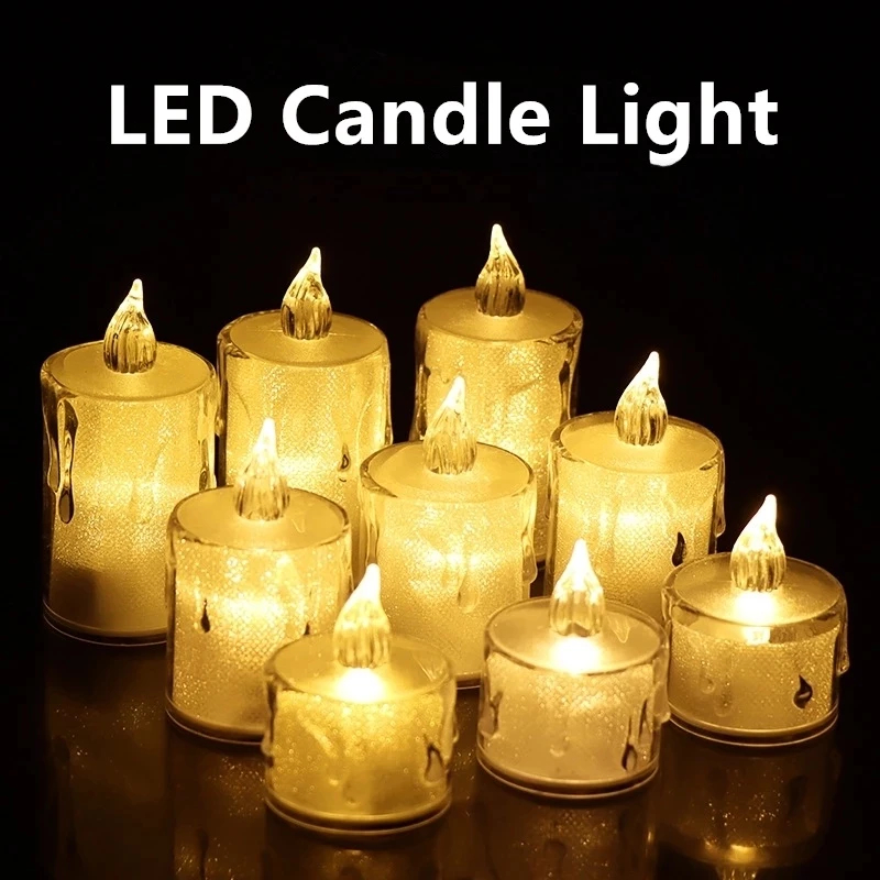 LED Candle Light Battery Powered Electronic Candle Lighting Lilin ...