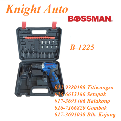 BOSSMAN 12V Cordless Drill (W/Tool Kit) (B1225) | Shopee Malaysia