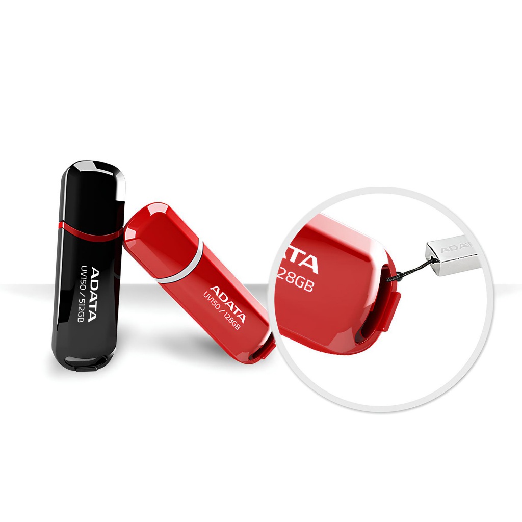 ADATA Pendrive USB3.2 USB Flash Drive UV150 - Black/Red (32GB/64GB ...