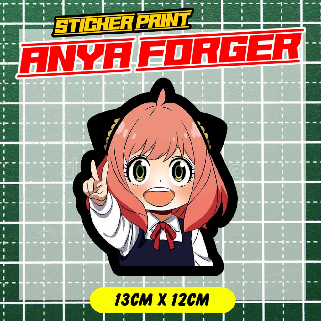 STICKER PRINT ANIME ANYA FORGER / STICKER KERETA / STICKER MOTOR ...