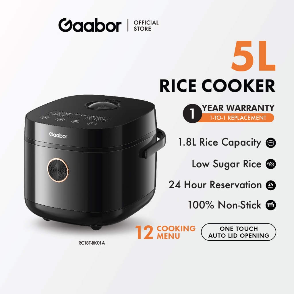 Special Gaabor 5L Low Sugar Rice Cooker Touch Screen Rice Cooker with ...