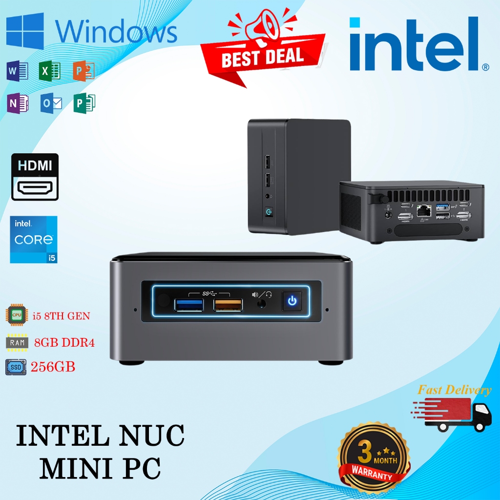 (READY STOCK) Intel NUC Mini PC Intel Core i5-8TH Gen , 8GB Ram , 256GB ...