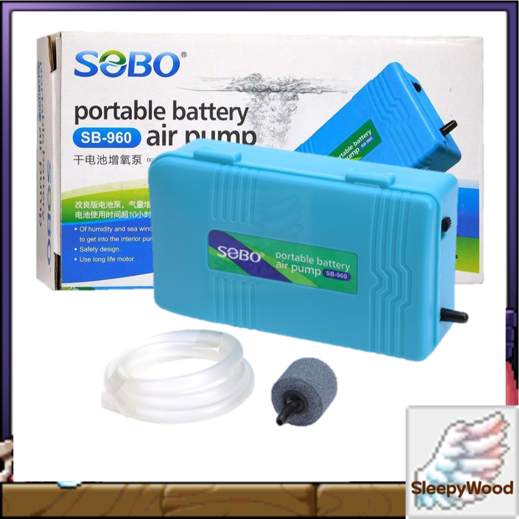 SOBO Battery Air Pump Oxygen Pump Pam Angin Bateri Pam Oksigen SB960 SB ...
