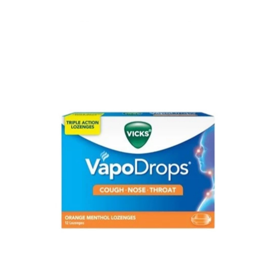 VICKS VAPODROPS TRIPLE ACTION LOZENGES [ORANGE MONTHOL]12'S (EXP:02/ ...