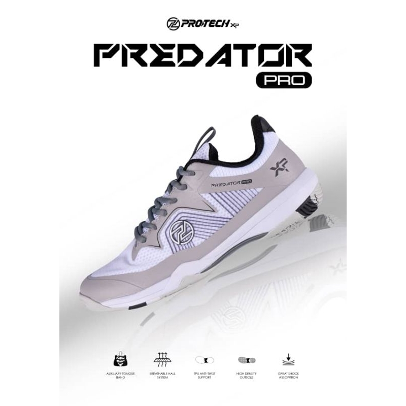 PROTECH PREDATOR PRO | New Light Weight Badminton Court Shoes | Shopee ...