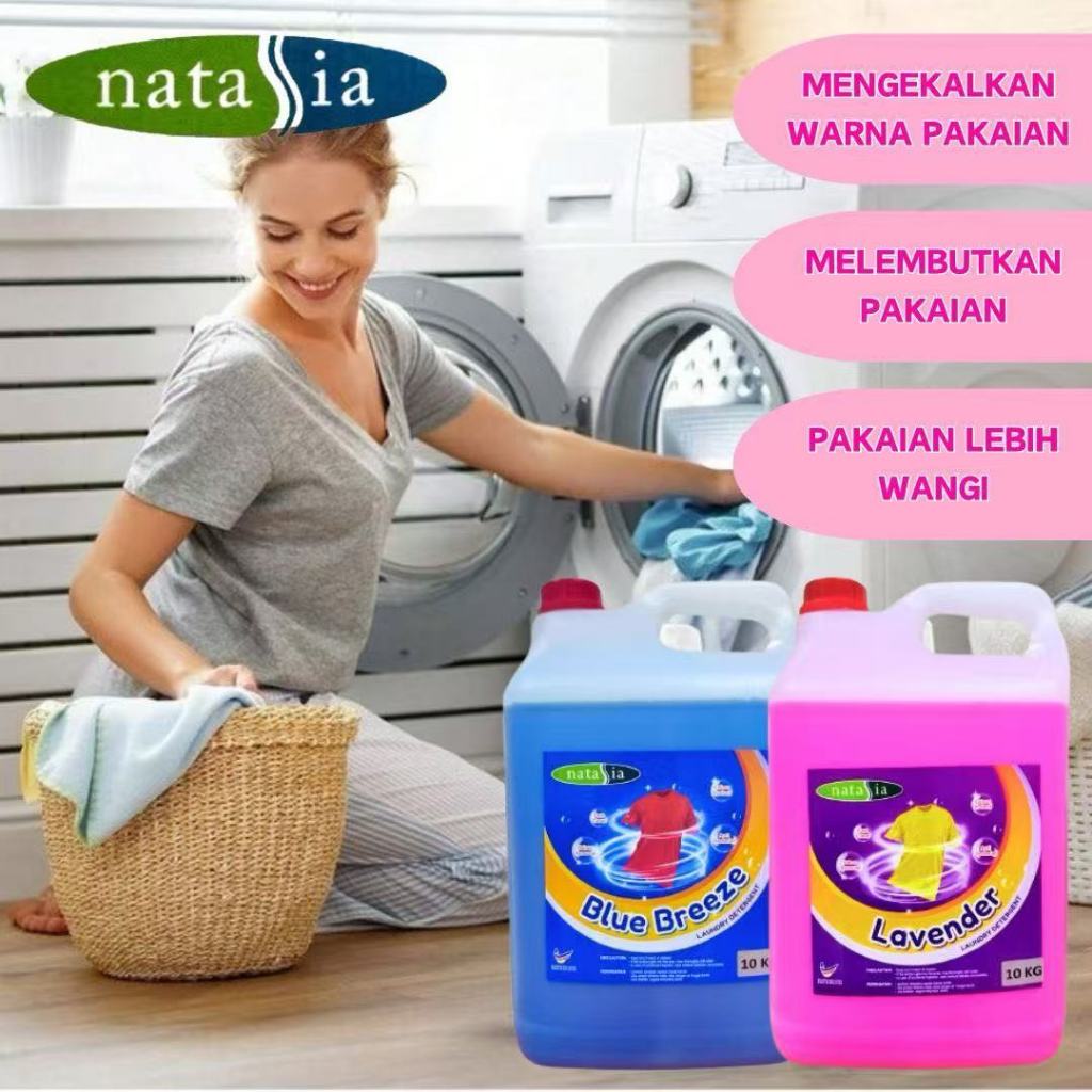 NATASIA 10KG Laundry Detergent Premium Wangi Sabun Cuci Baju Direct Kilang Liquid Detergent 10L ...