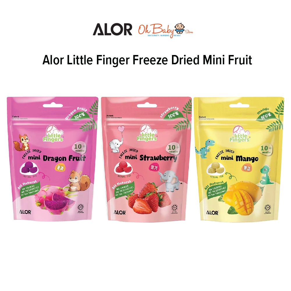 Alor Little Fingers Freeze Dried Mini Fruit 15g 10m+ HALAL | Shopee ...