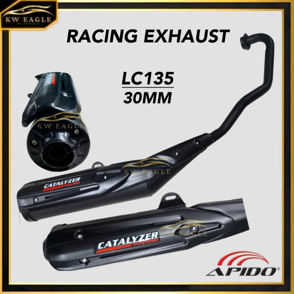 ORIGINAL APIDO RACING EKZOS PIPE LC135 4S 5S V1 - V7 30MM EXHAUST PIPE ...