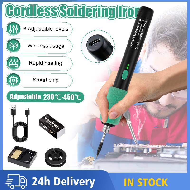 🔥5PCS Portable Soldering iron Adjustable Temperature Electric Iron ...