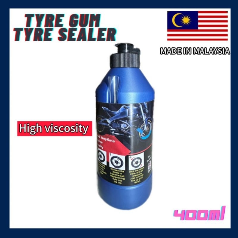 TYRE SEALANT TYRE GUM 400ML ANTI-CORROSION GUM TAYAR TUBELESS 400ML ...
