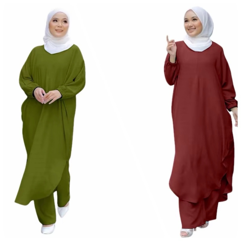 NEW ARRIVAL ONE SET BLOUSE BAJU MUSLIMAH TIARA CEY IRONLESS WANITA ...