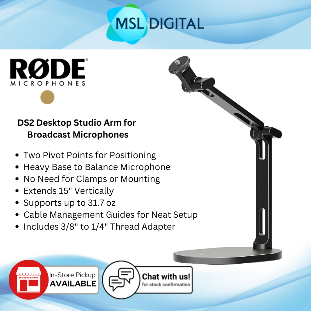 Rode DS2 Desktop Studio Arm for Broadcast Microphones | Shopee Malaysia