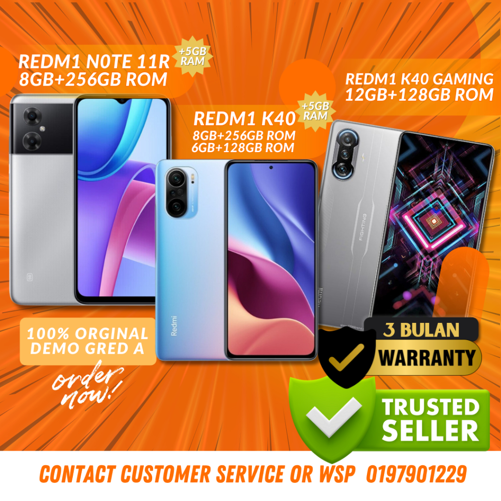 (DUAL SIM) RDMI K40 GAMING/ K40 5G / NOTE 11R (12GB+128GB) (8GB+256GB ...