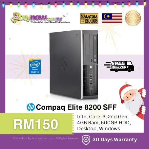 HP Compaq Elite 8200 SFF Core i3 Processor 2nd Gen 4GB Ram 500GB HDD ...