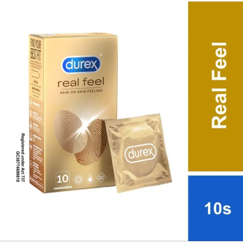 DUREX Real Feel Condoms 10s + Free gift 🎁(Expired Date 08/2025 ...