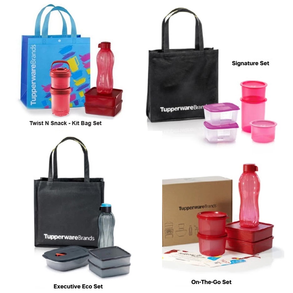 Tupperware Member Kit Bag Set / On-The-Go Buddies Set / Executive Eco ...