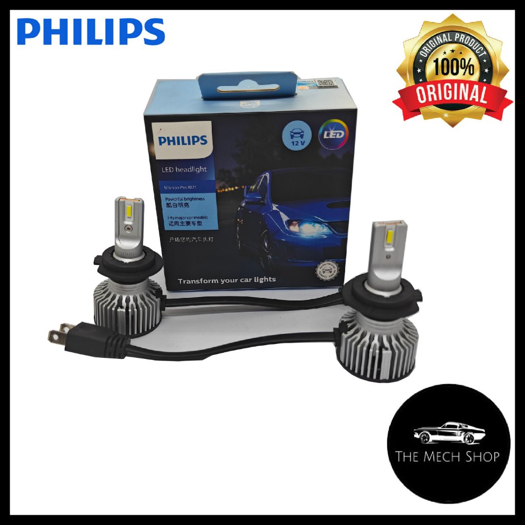 (100% Original) Philips Ultinon Pro3021 LED Headlights Gen 3 12V 6500K ( H4 H7 H11 HB3 HB4 Pack ...