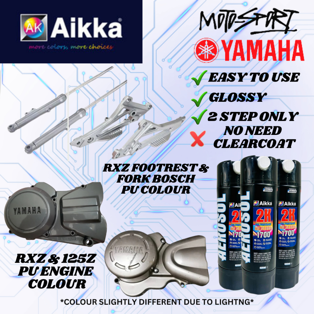 YAMAHA RXZ & 125Z ENGINE / MILI FOOTREST / FORK BORSCH / PU GLOSS 2K ...