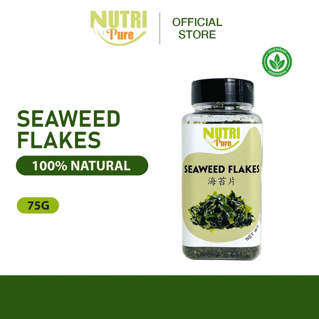 Nutri Pure Seaweed Flakes 75g | Nori Seaweed Rumpai Laut (Vegetarian Friendly/Halal) | Shopee ...