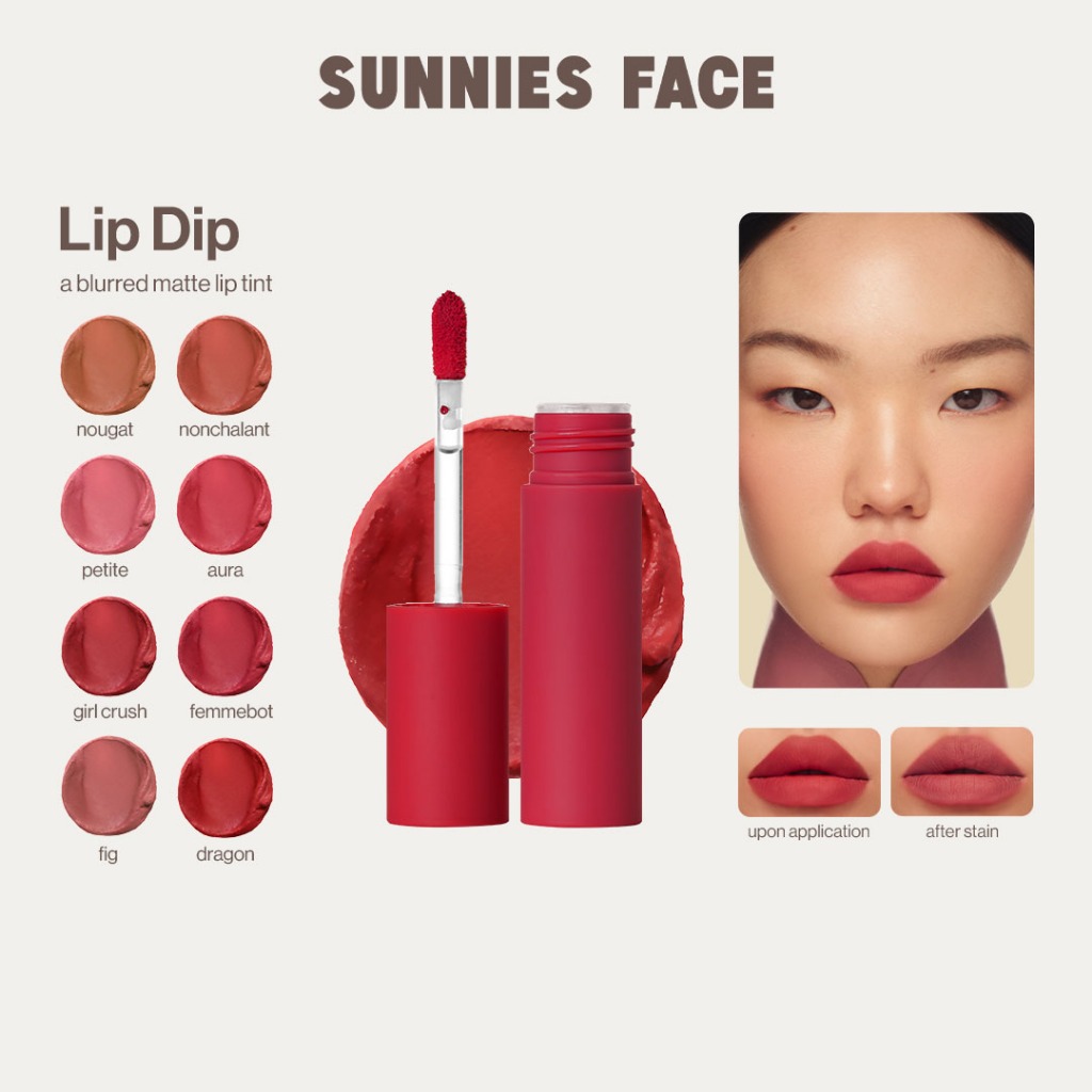 Sunnies Face Lip Dip [Blurred Matte Lip Tint] | Shopee Malaysia
